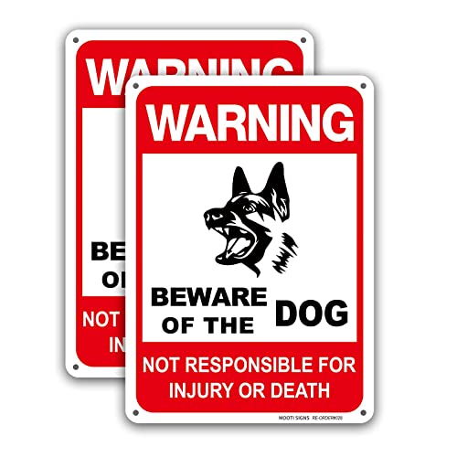 Dog Warning Signs Beware of The Dog Aluminum Warning Sign Not ...