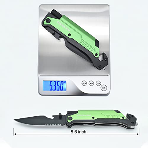 SHUBHADA Folding Pocket Knives Multi Function Emergency Tool Knives Led ...