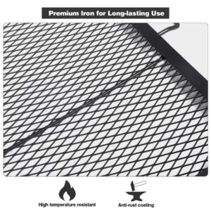 Lineslife Square Fire Pit Cooking Grill Grates, Folding Outdoor ...