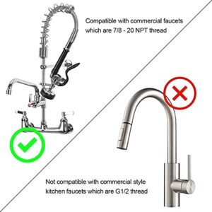 Pre-Rinse Spray Valve Head KOLLNIUN Industrial Commercial Kitchen Sink ...