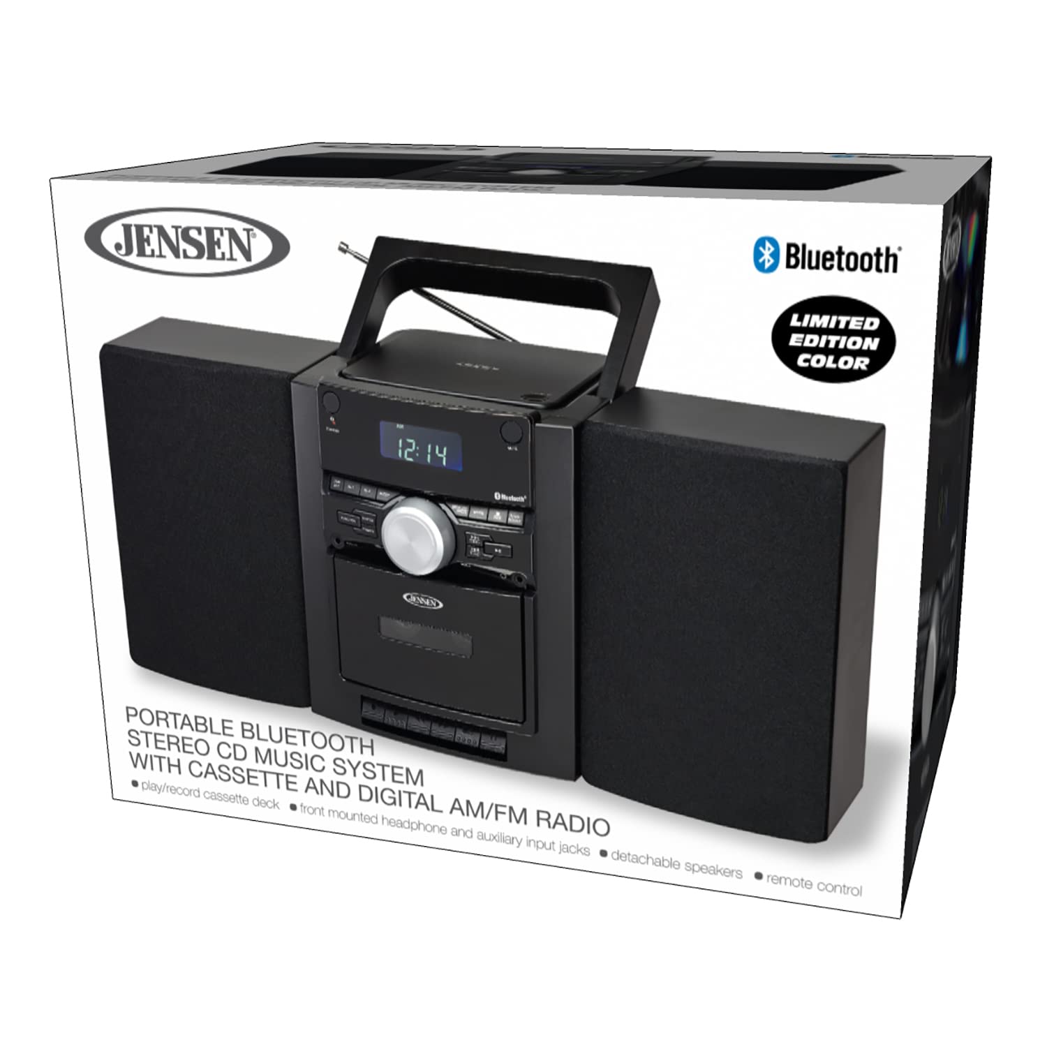 Jensen Modern 3-Piece Portable Stereo Bluetooth CD Music System with ...