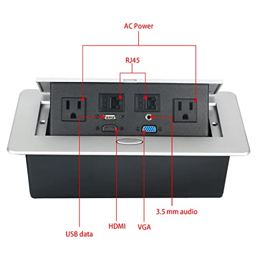Table Pop Up Outlet Automatic Pop Up Strip Center Countertop Socket Recessed Multimedia Strip
