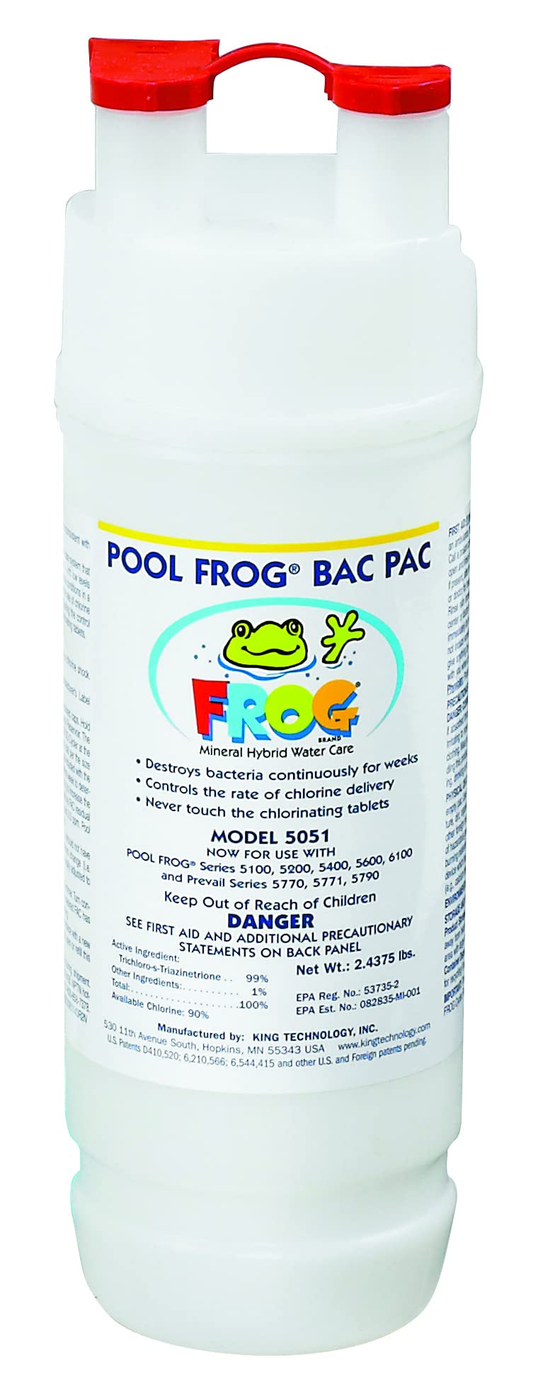 3 Pool FROG Bac Pacs prefilled with 2.2 lbs. of Trichlor, Replacement ...
