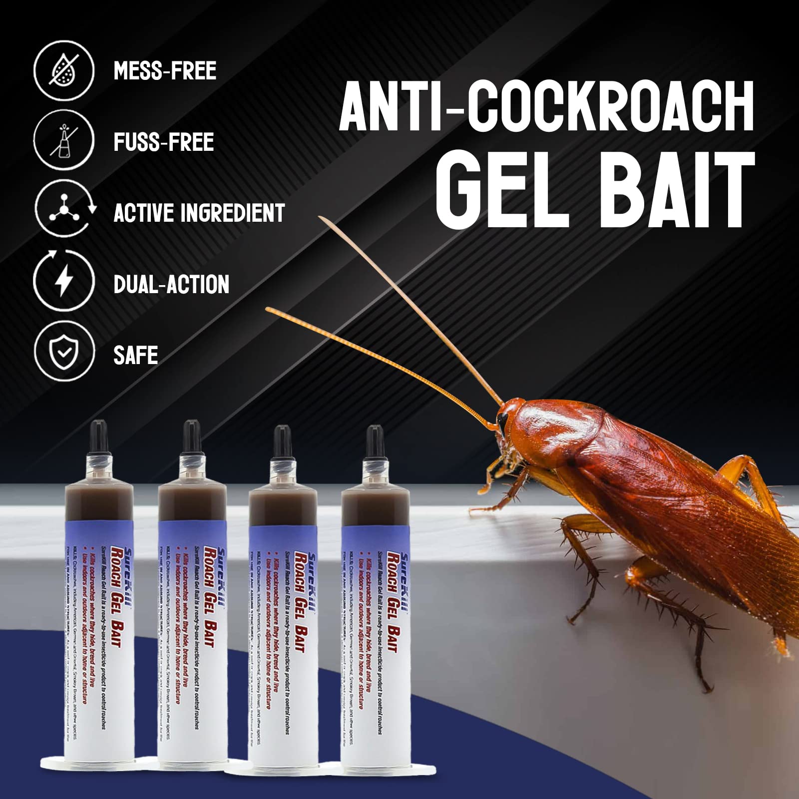 Neogen Surekill Roach Gel Bait - Roach Killer - Cockroach Killer Gel ...
