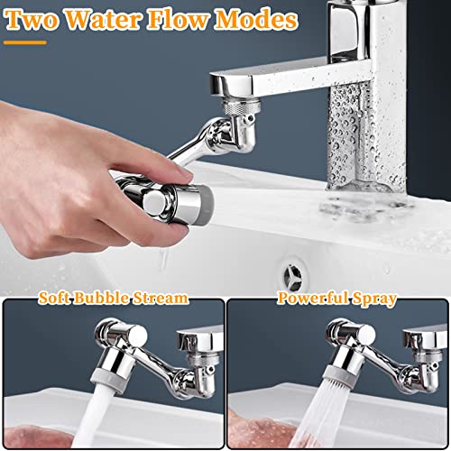 Faucet Extender, 1080° Rotating Faucet Extender Aerator, Splash Filter ...