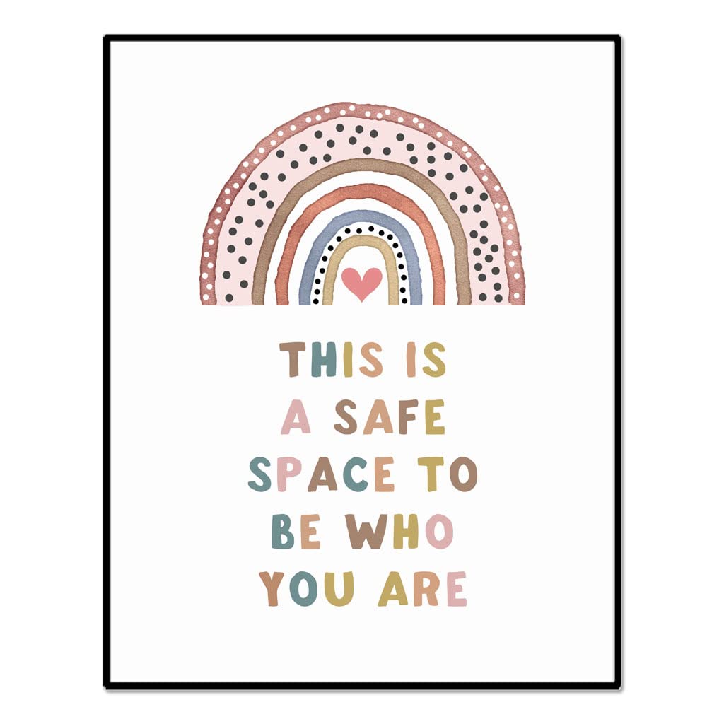 This Is A Safe Space To Be Who You Are, Boho Classroom Decor, Classroom ...