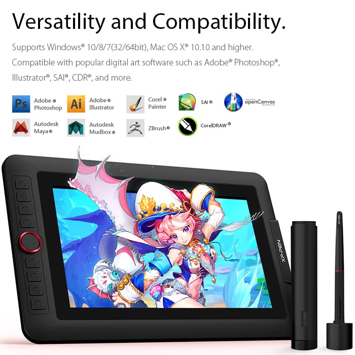 Artist 12 Pro 11.6 Inches Graphics Tablet Drawing Tablet Monitor ...