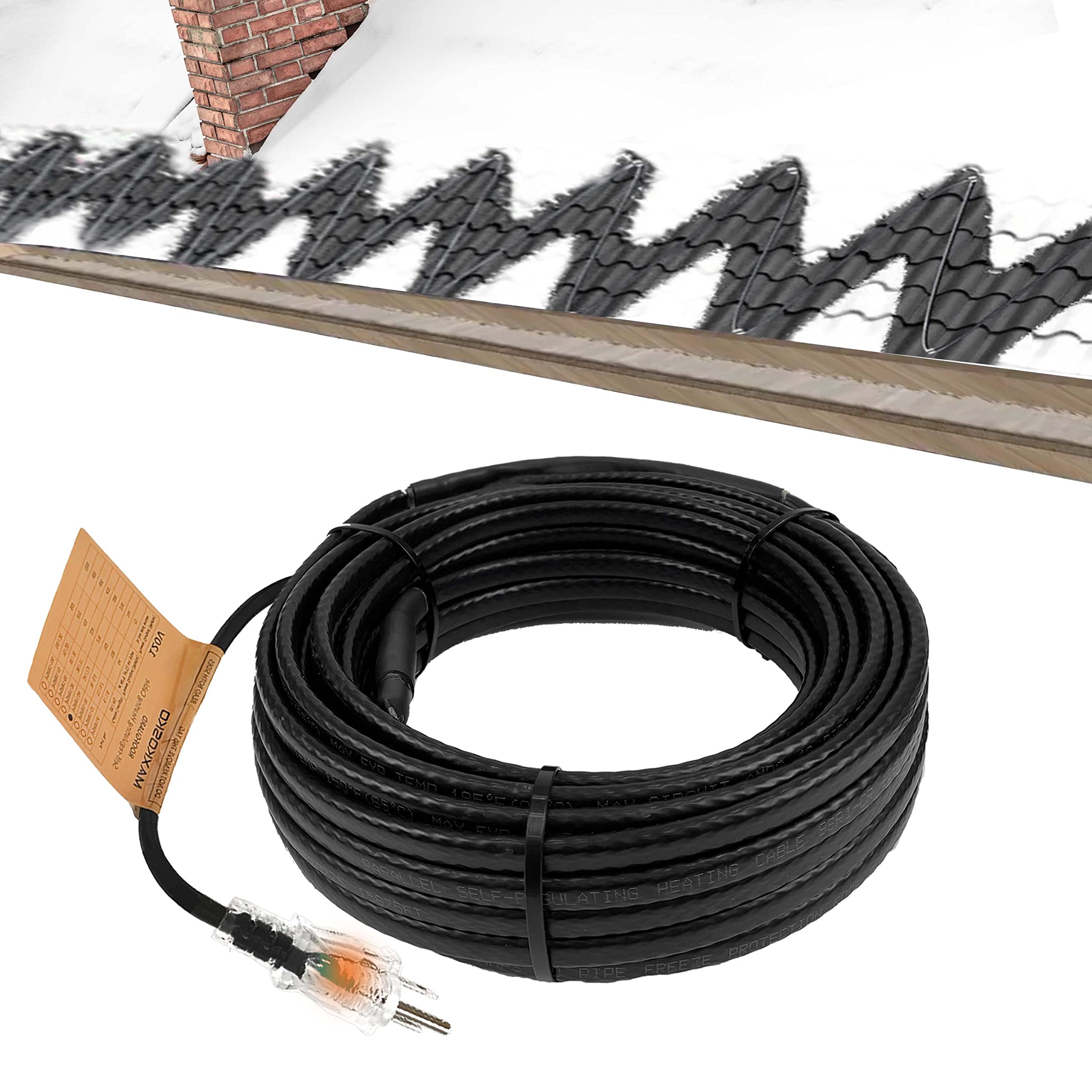 MAXKOSKO Roof Heat Cable for roof and gutters Snow Melting, deicing ...