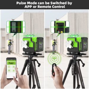 Huepar 4x360° Laser Level Self Leveling 4D Green Beam Bluetooth Connectivity Laser Tool-360 ...