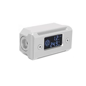 Digital Flow Thermometer CPU Temperature Monitor Water Cooling Flow ...