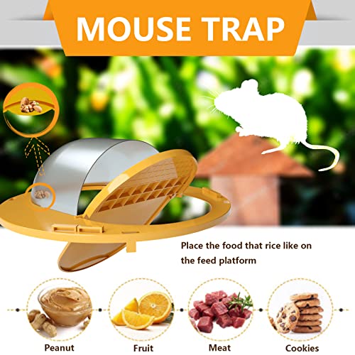 flip and Slide Mouse Trap- Reusable Live Rat Mouse Trap 5 Gallon Bucket ...