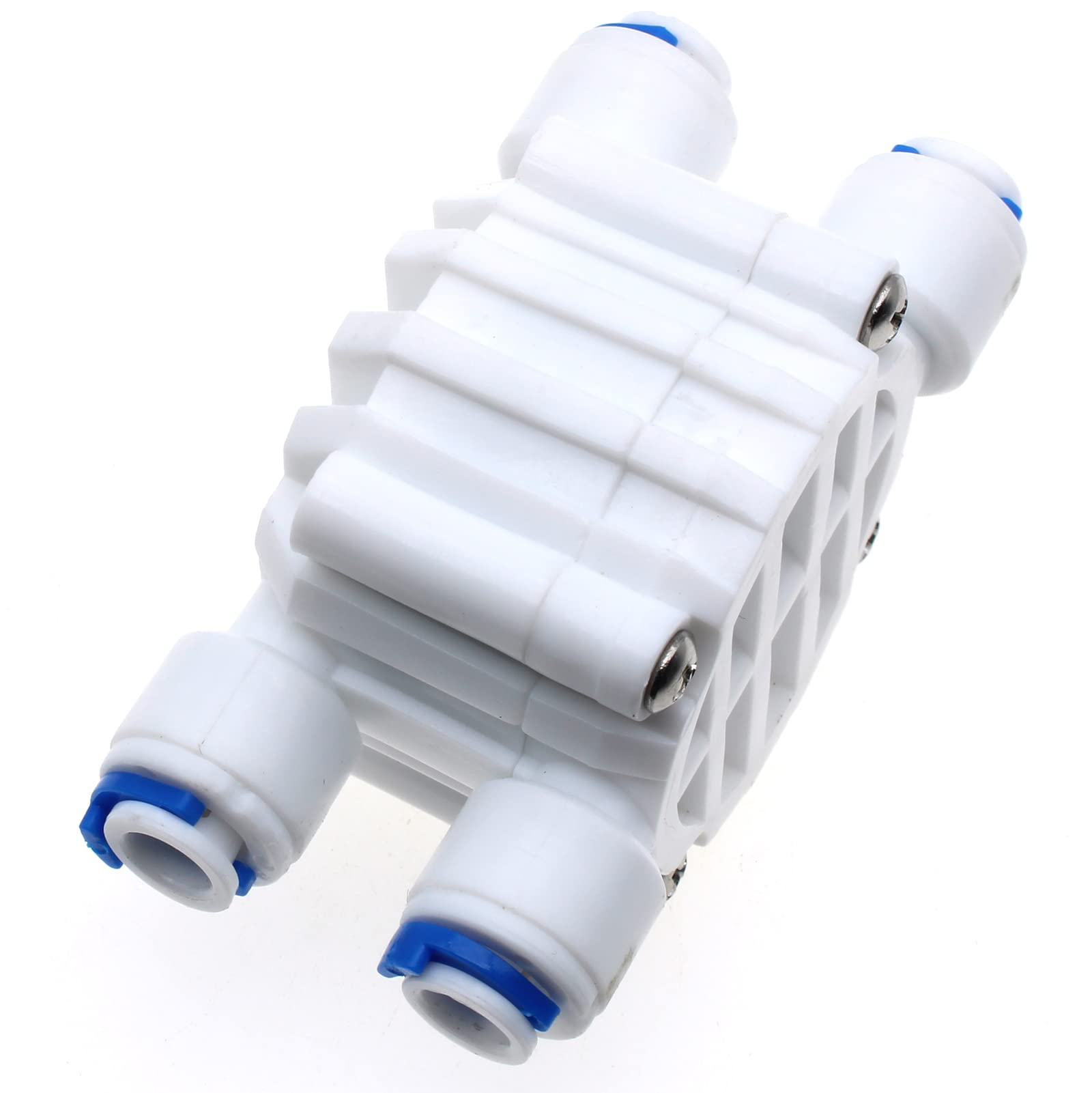1/4" Tube 4 Way Port Auto Shut Off Valve Quick-Connect Water Systems 1/ ...