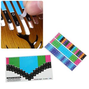 Kalimba Scale Stickers Colorful Thumb Piano Key Stickers Music Note ...