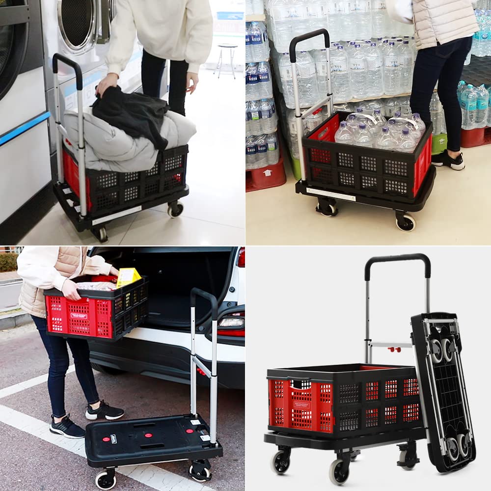 Platform Hand Truck Brake Push Cart Dolly by Rotihomesys, Moving Cart ...