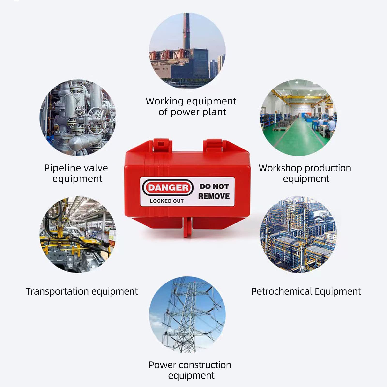 OMGTMD Lockout Tagout Plug Lock Universal Forklift,Cylinder,Electrical ...