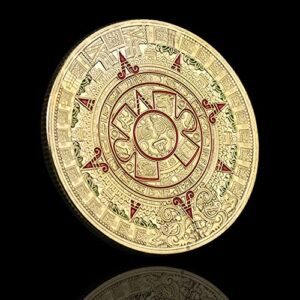Mexico Mayan Aztec Calendar Art Prophecy Culture Gold Coins ...