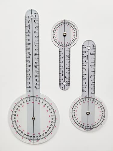 Goniometer Set 3 Pieces 12", 8", 6" Body Measuring Tape - Physical ...