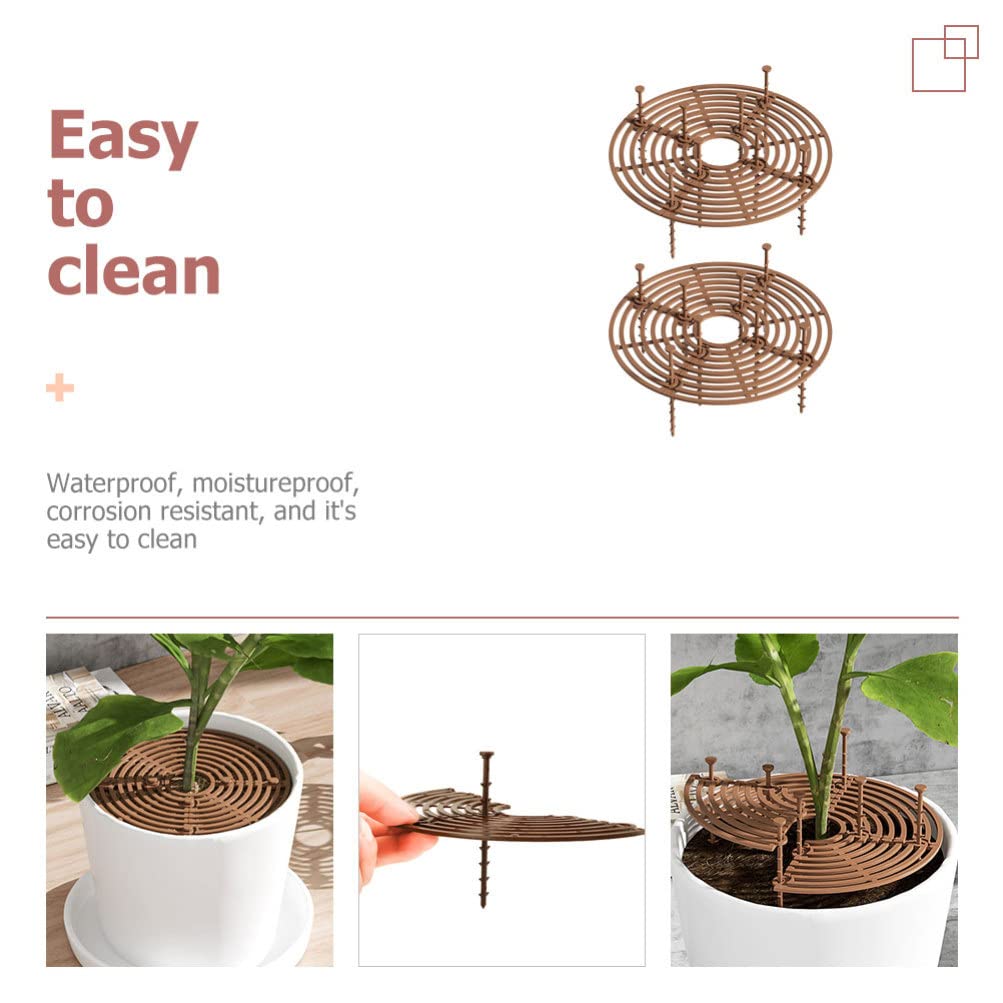 Yardwe Plant Cover 2pcs Plant Pot Grid Flower Pot Cover Plant Pot Soil ...