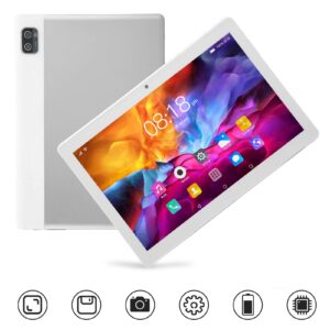 CHICIRIS Tablet 5G Silver 100240V Tablet 10.1 Inch Resolution 1960x1080 ...
