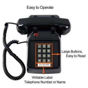 Retro Classic Corded Phone with Message Indicator, Traditional 2500 ...