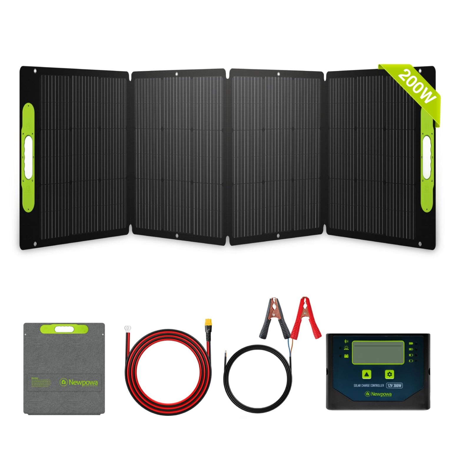 Newpowa 20W 12V Solar Panel High-Efficiency Monocrystalline 12V PV ...