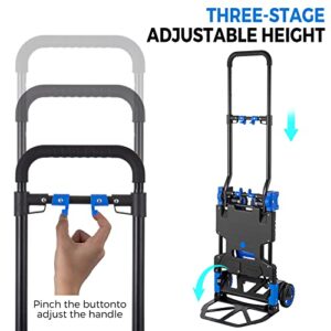 Hitgrand Folding Hand Truck, Heavy Duty Hand Truck Dolly Cart ...