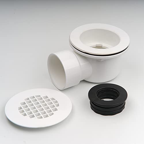 MUCOL Low Profile Shower Base Drain with Perforated Strainer, 2 '' Side ...