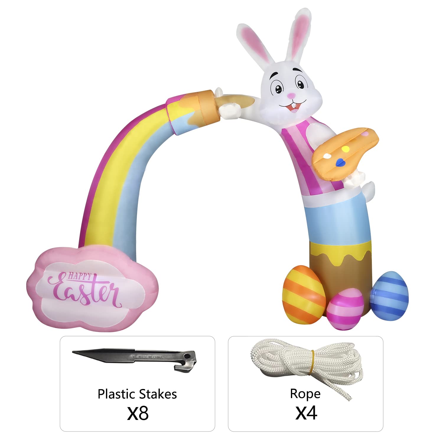 Domkom 12FT Long Huge Easter Inflatable Bunny Archway Outdoor ...