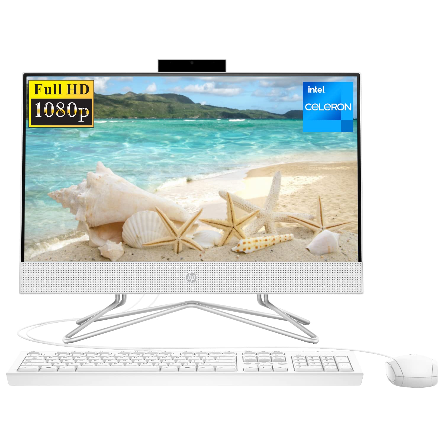 HP All-in-One Desktop, 21.5" FHD Display, Intel Celeron J4025, 16GB RAM ...