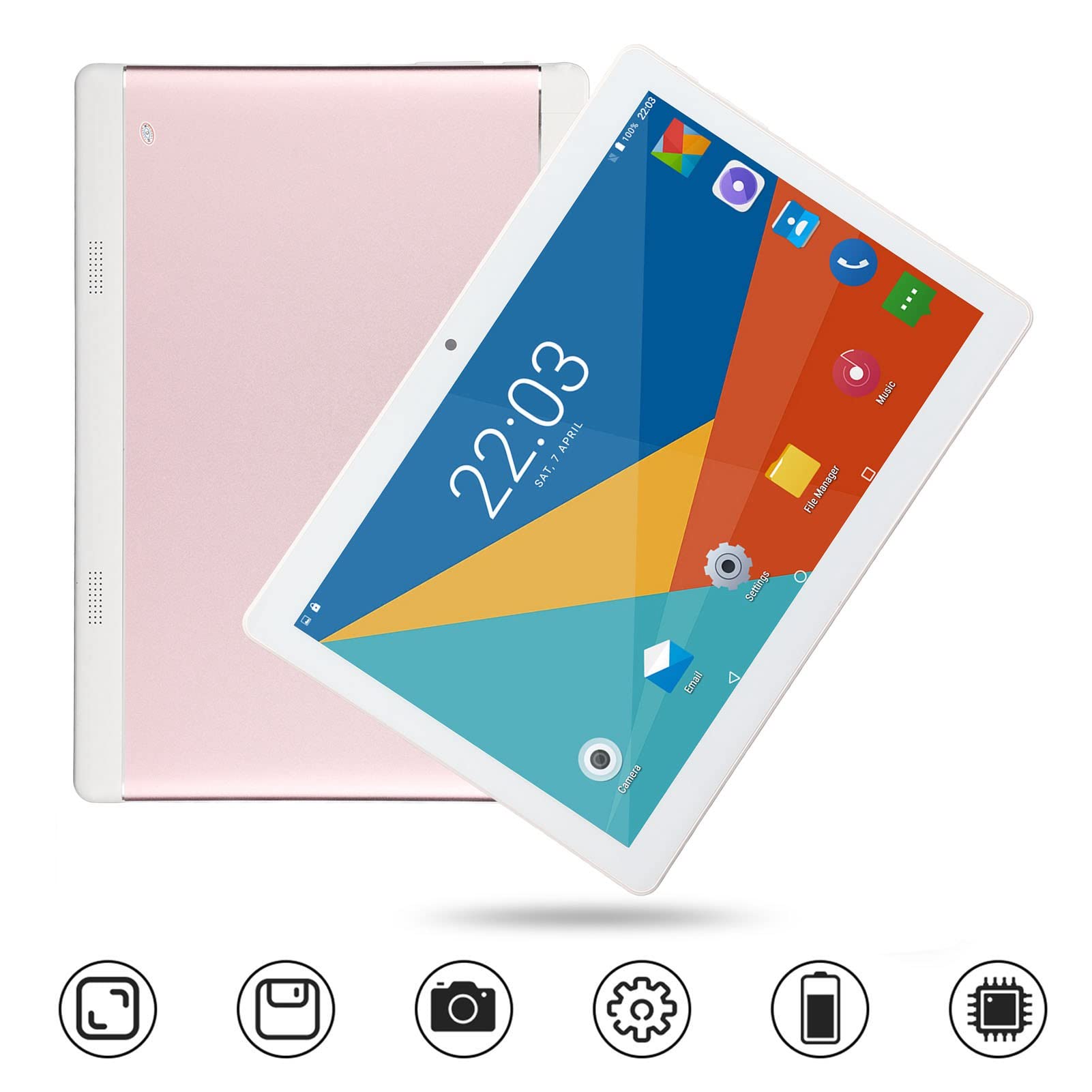 10 Inch Tablet 1080p Full HD Tablet, Powerful Octa Core Processor CPU ...