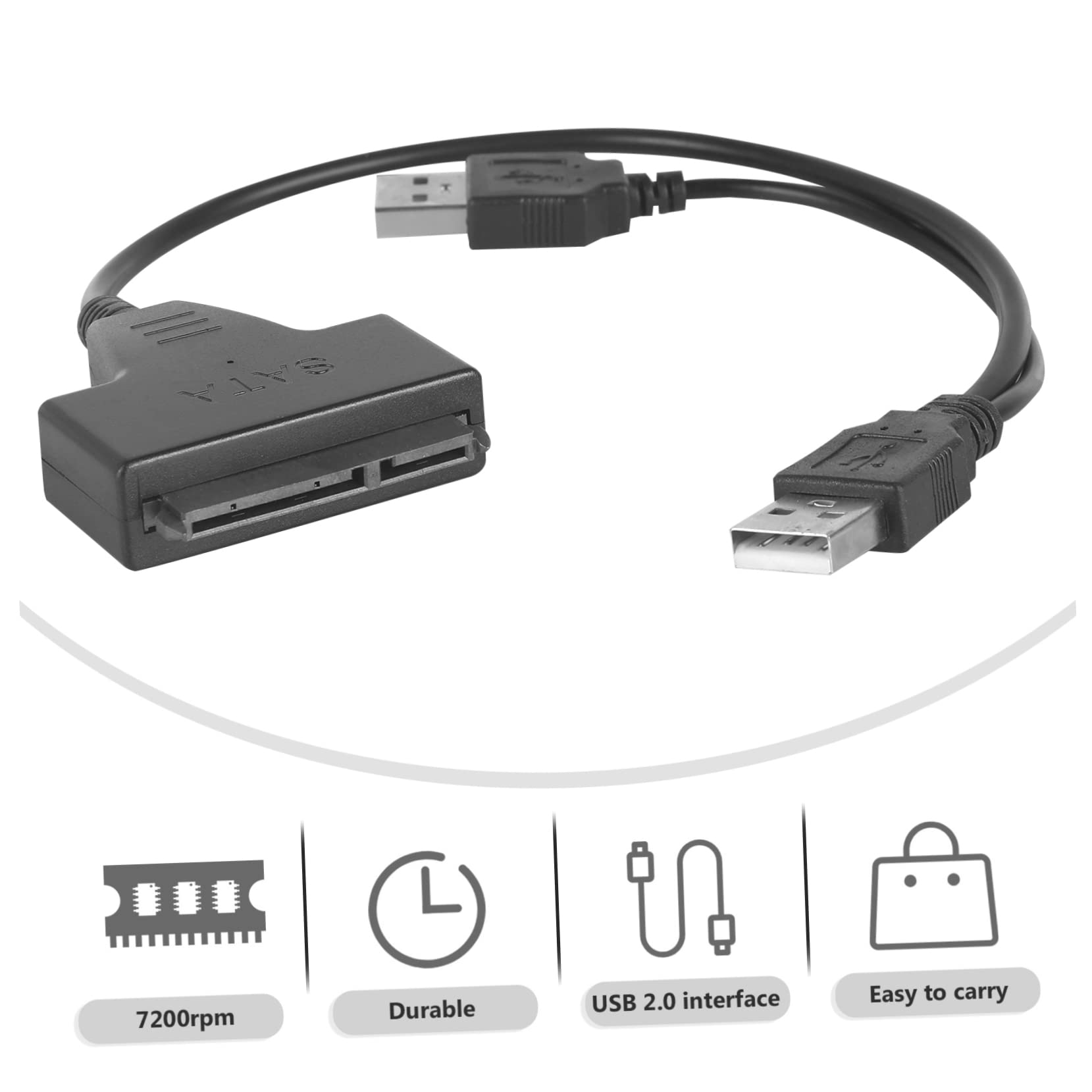 KOMBIUDA Hard Drive Cable USB to Connector Adapter USB Cables Laptop ...