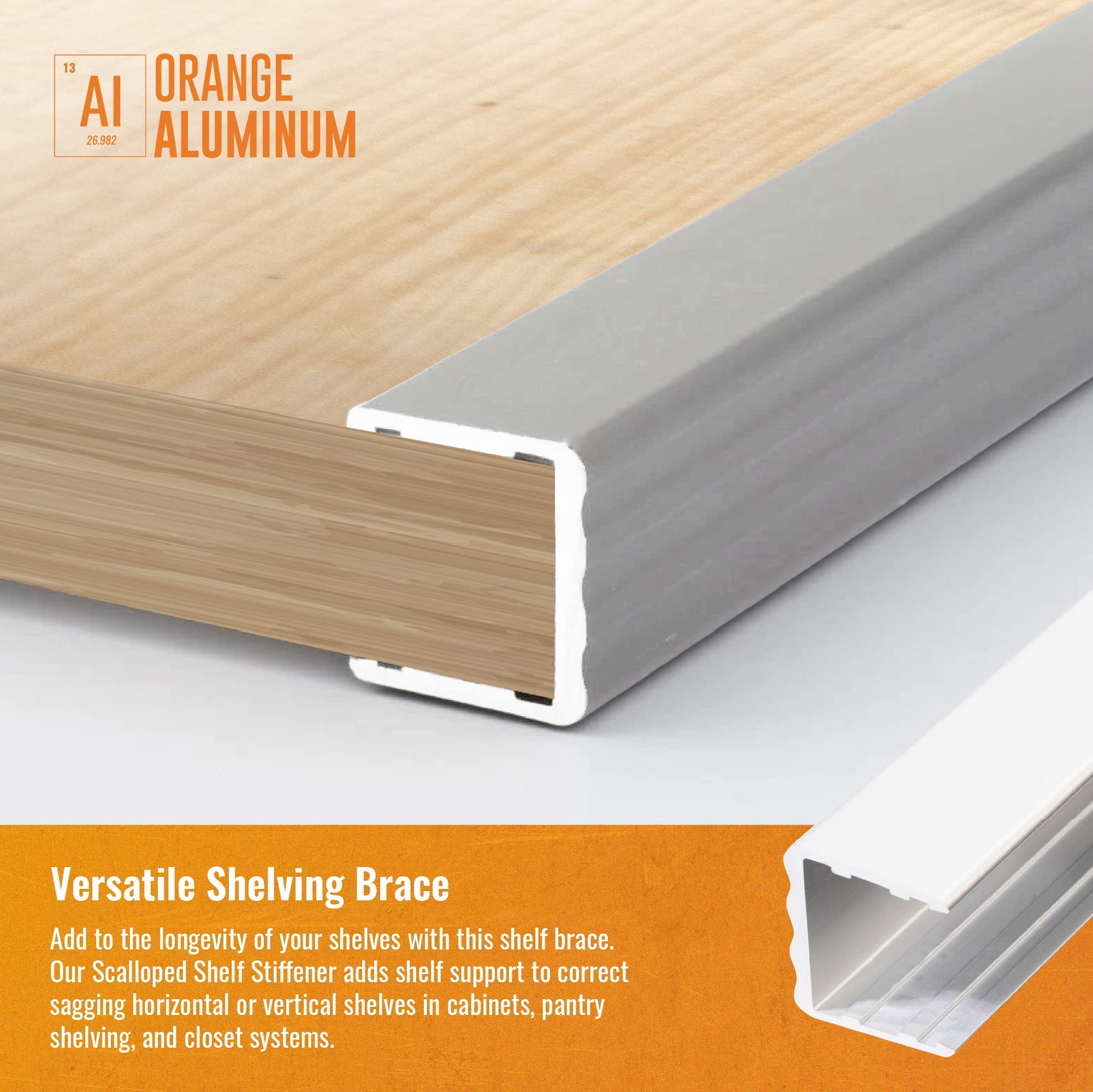 Scalloped Shelf Stiffener by Orange Aluminum, Rack, Cabinet, and Shelf ...