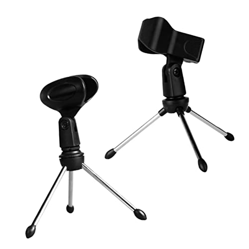Mikinona 2pcs microphone stand microphone tripod mic holder bracket ...