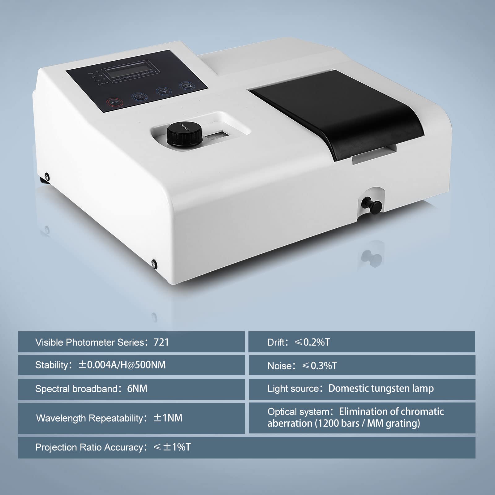 GOYOJO Portable Spectrophotometer 721, LDC Digital Lab Visible ...