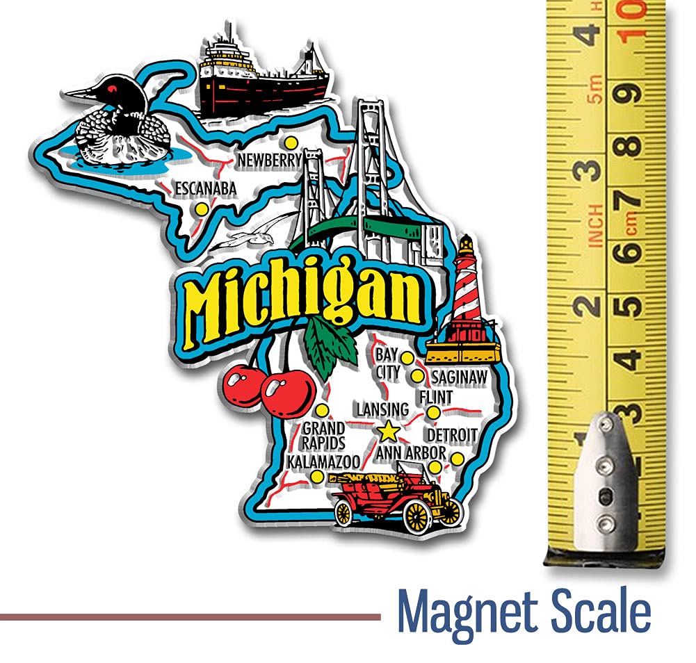 Michigan Six-Piece State Magnet Set by Classic Magnets, Includes 6 ...