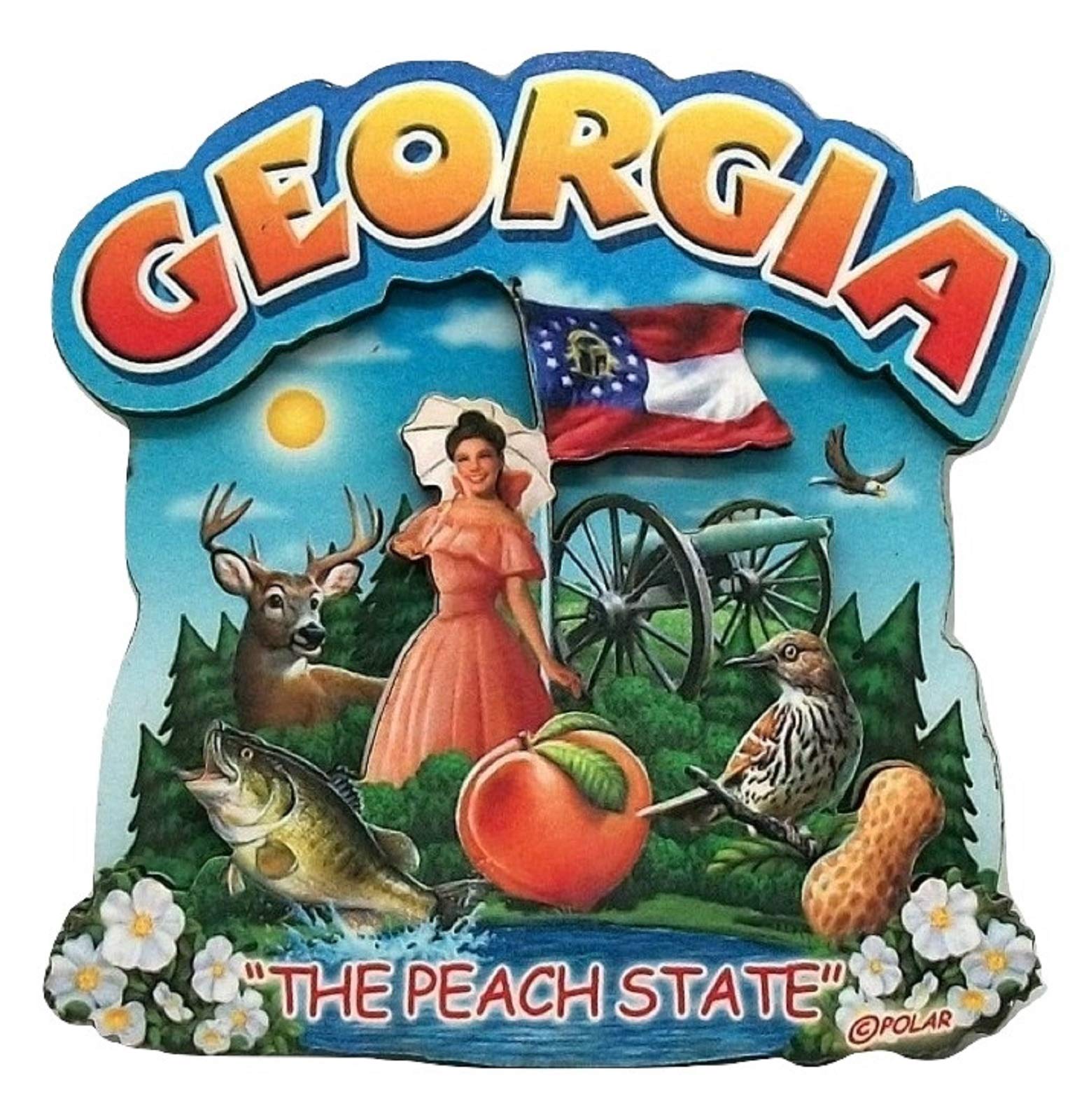 Georgia State Montage Wood Fridge Magnet 2 — 🛍️ The Retail Market