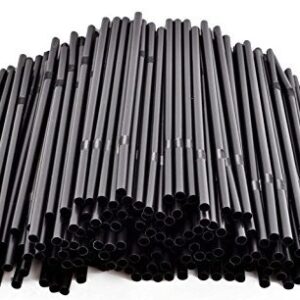 200Pcs Solid Colors Flexible Disposable Plastic Drinking Straws Plastic ...