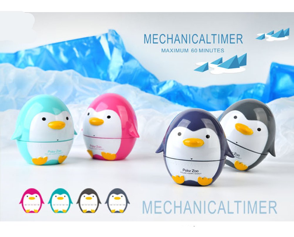 Golandstar Cute Cartoon Penguin Timers 60 Minutes Mechanical Kitchen ...