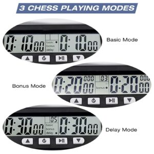 HEEPDD Chess Clock Digital Chess Timer, Portable Digital Chess Clock Game Timer with Basic Bonus ...