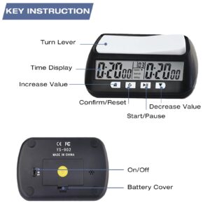 HEEPDD Chess Clock Digital Chess Timer, Portable Digital Chess Clock ...