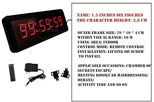 Leadleds 1.5 inch Gym Timer, Digital Clock Display Countdown Count Up ...