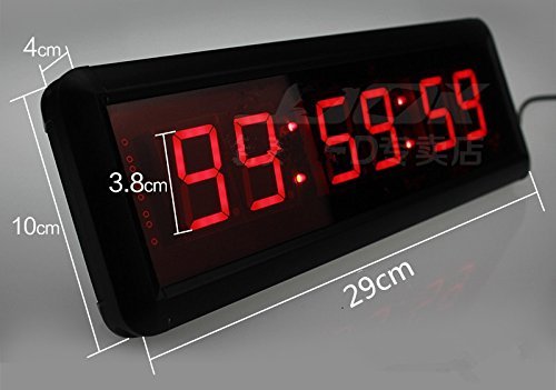 Leadleds 1.5 inch Gym Timer, Digital Clock Display Countdown Count Up ...