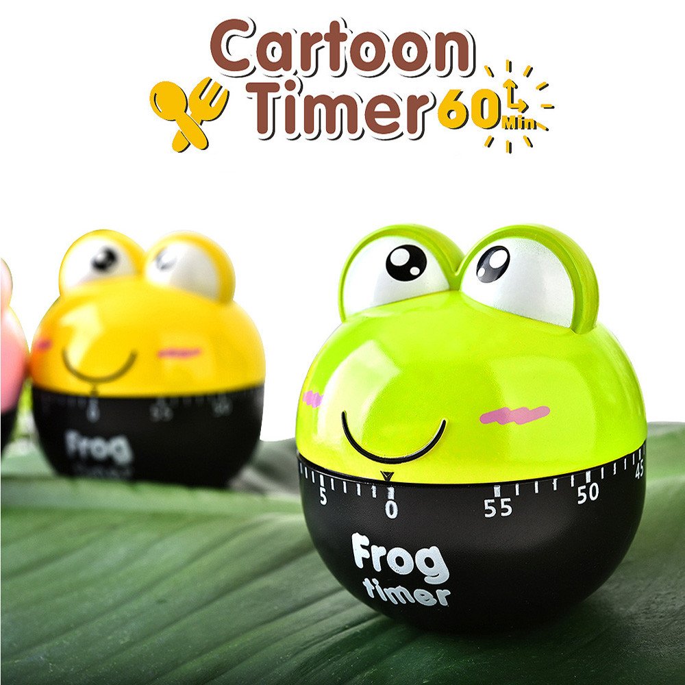 Weite Cute Kitchen Timer, Mini Cartoon Frog Shaped 60 Minutes ...