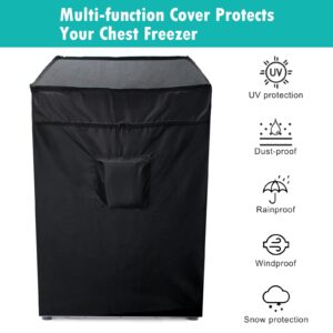 Black Chest Freezer Cover, Luxiv Waterproof Freezer Cover 25Lx23Wx34H ...