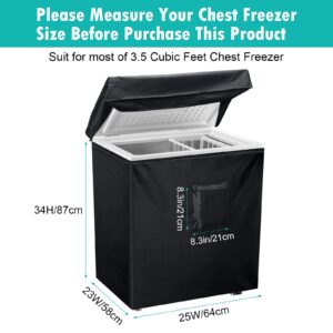 Black Chest Freezer Cover, Luxiv Waterproof Freezer Cover 25Lx23Wx34H ...