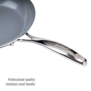 Goodful Ceramic Nonstick 11 Inch Frying Pan, Dishwasher Safe Pots and ...