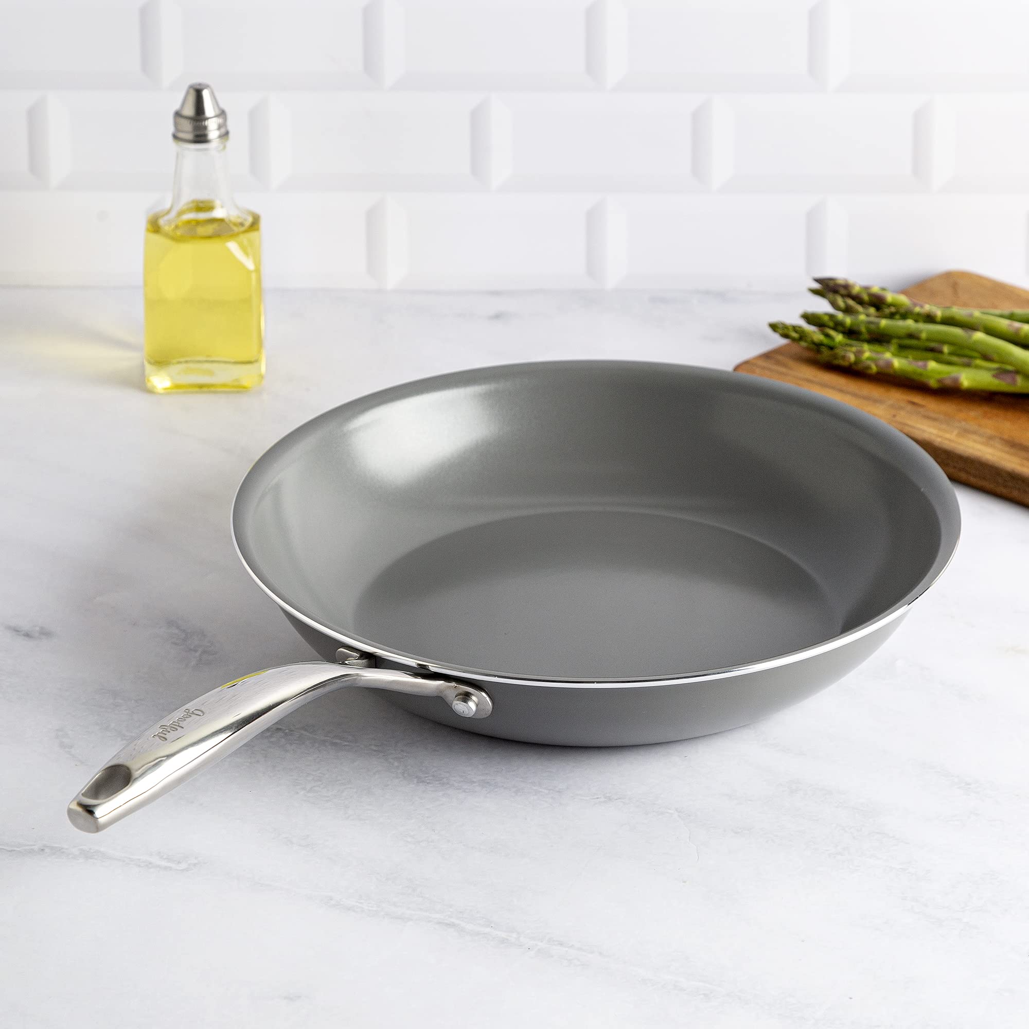 Goodful Ceramic Nonstick 11 Inch Frying Pan, Dishwasher Safe Pots and ...