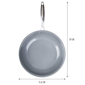 Goodful Ceramic Nonstick 11 Inch Frying Pan, Dishwasher Safe Pots and ...