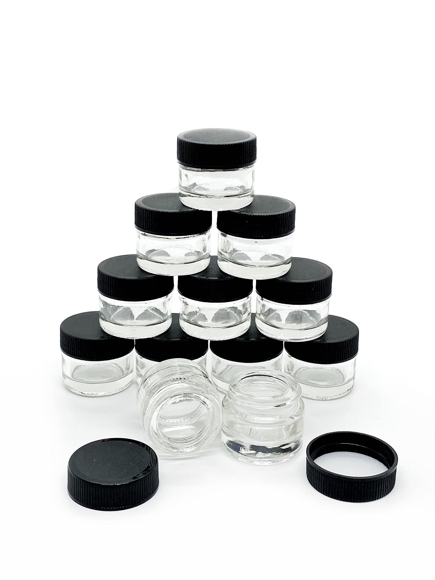 Skunkworx Packaging 7cc (2 Dram) Glass Concentrate Jars with Black Lids ...