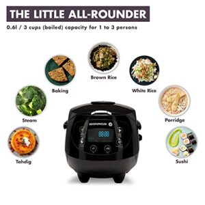 Reishunger Digital Mini Rice Cooker & Steamer, Pink with Keep-Warm ...